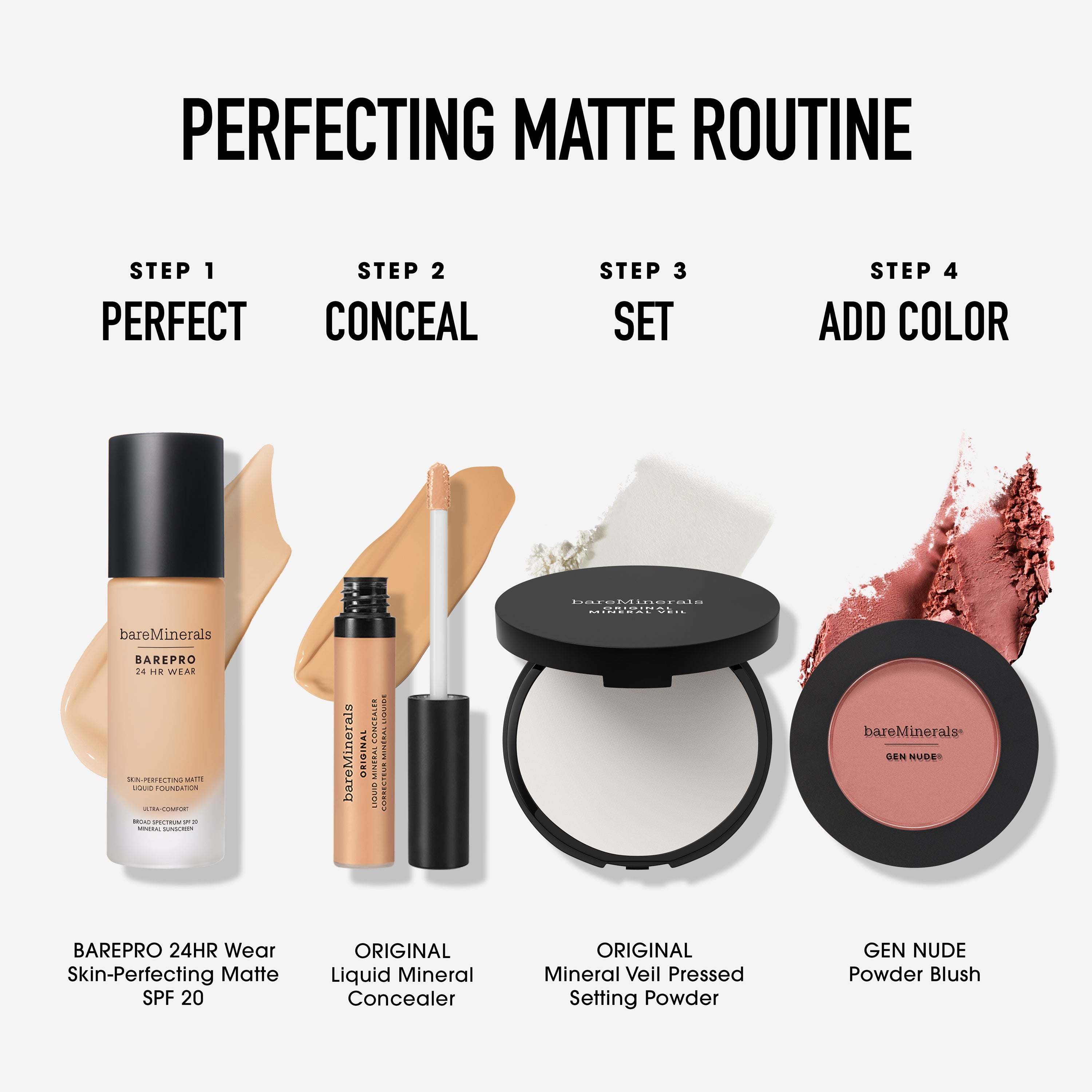 BAREPRO 24HR Wear Skin Perfecting Matte Liquid Foundation Mineral SPF 20 bareMiinerals UK